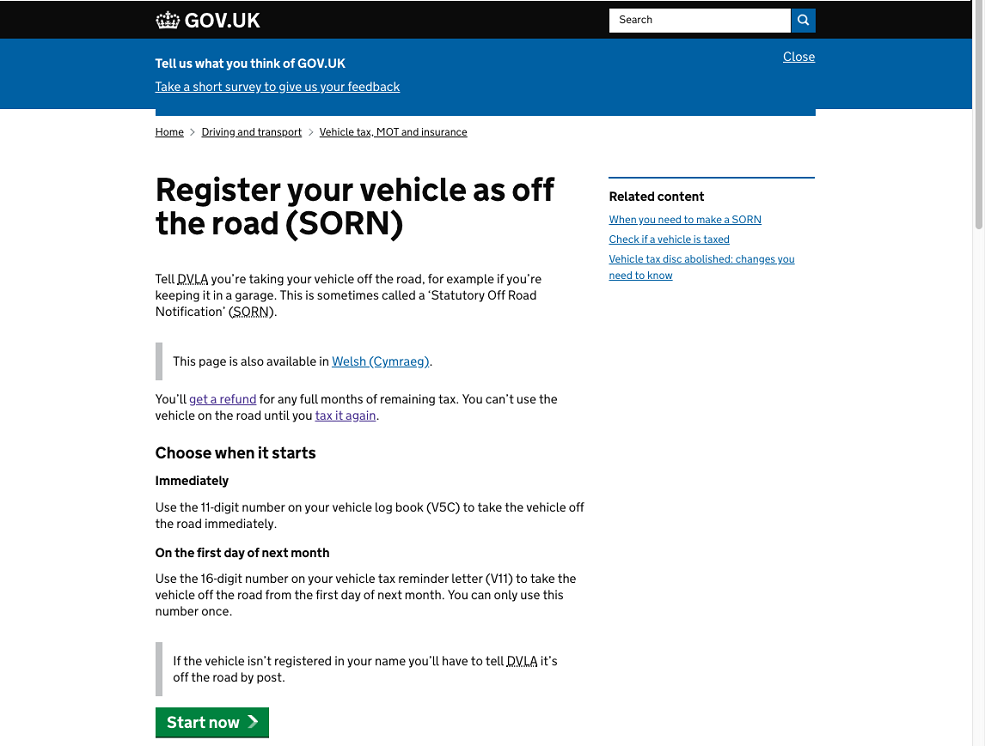 SORN WEBSITES PREY ON NAÏVE MOTORISTS - Classics World